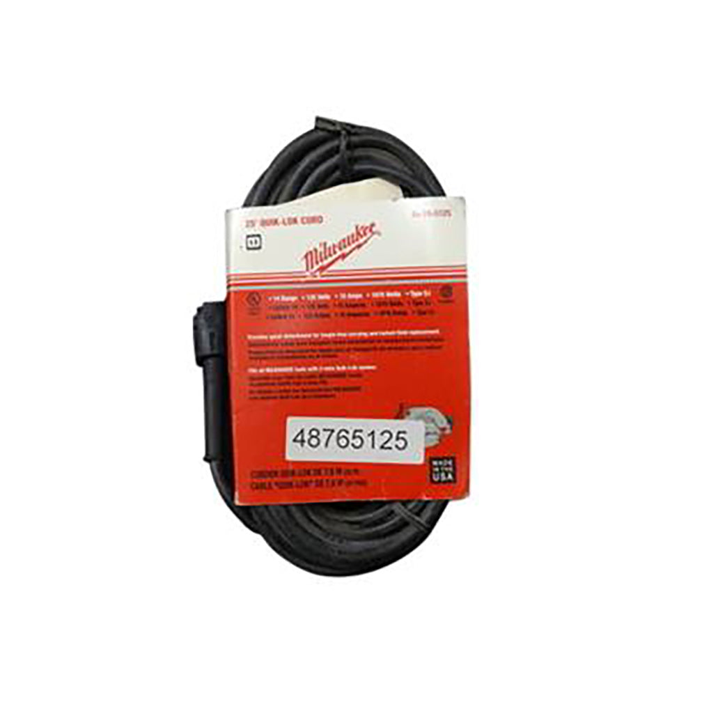Milwaukee 25 Ft. 2-Wire Quik-Lok® Replacement Power Cord 48-76-5125 ...