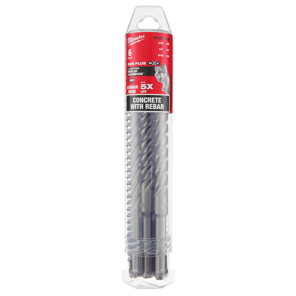 Milwaukee Tools SDS-PLUS MX4 6 PC KIT 48-20-7499 — The Power Tool Store