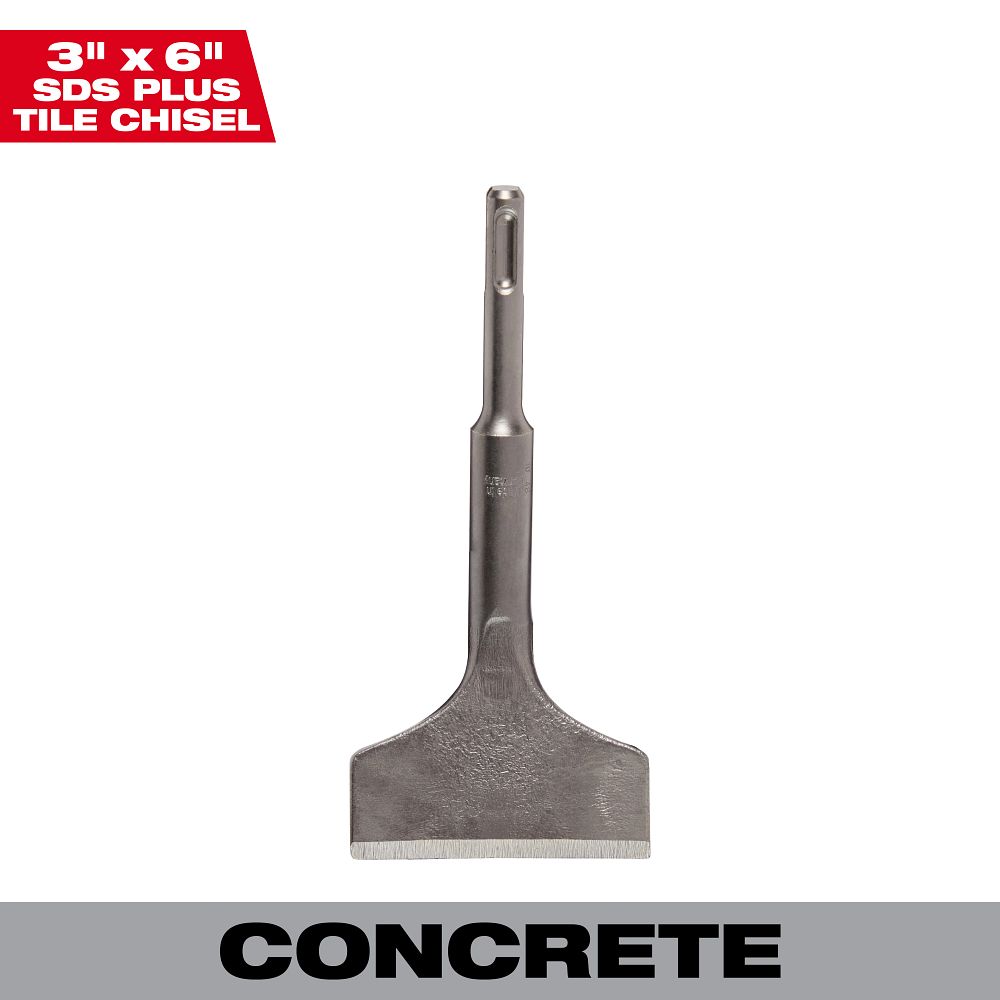 Milwaukee 3" x 6" SDS Plus Tile Chisel 48-62-6058 — The Power Tool Store
