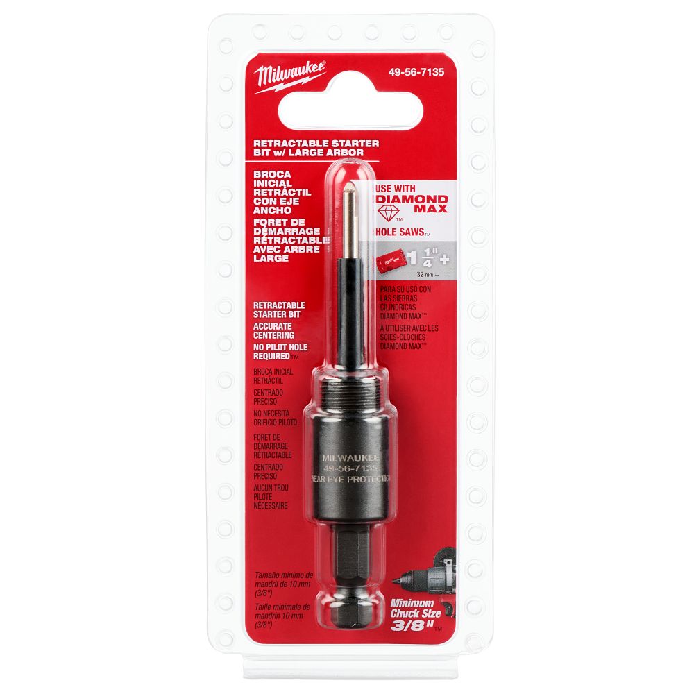 Milwaukee Retractable Starter Bit with Large Arbor 49-56-7135 — The ...