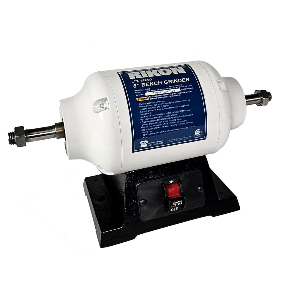 RIKON 8″ Low Speed Bench Grinder (MOTOR ONLY) — The Power Tool Store