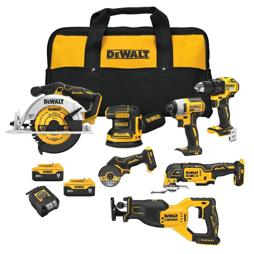 DEWALT 20V MAX Brushless 7-Tool Combo Kit - Site Ready DCK730P2 — The ...