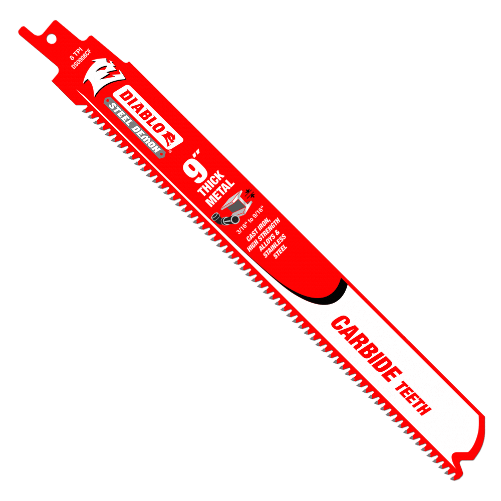 DIABLO 9" Steel Demon Carbide Recip Blades For Thick Metal Cutting (10 ...